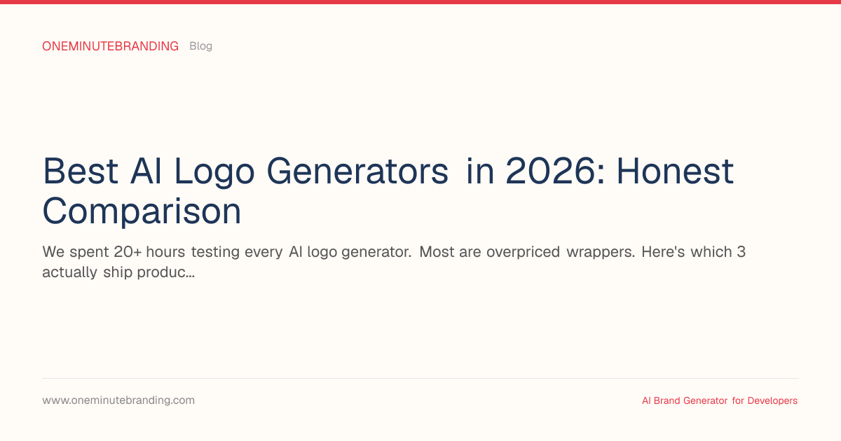 Best AI Logo Generators 2026: 10 Tested, 3 Worth It | OneMinuteBranding
