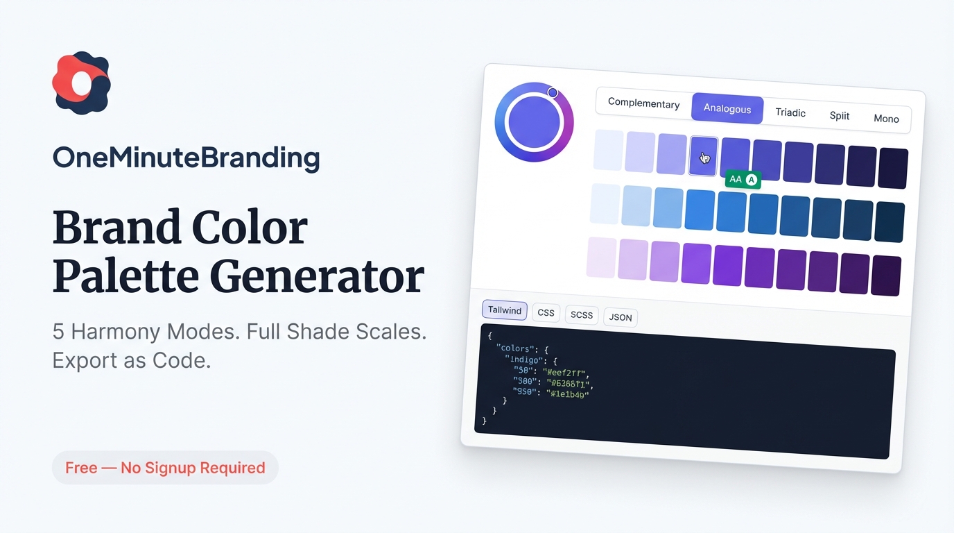 Brand Color Palette Generator | OneMinuteBranding